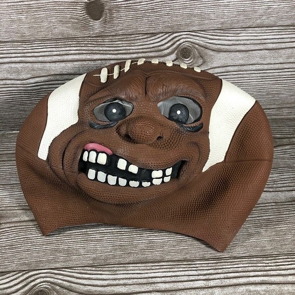 Accessories | Vintage Madballs Halloween Mask Football Full Head Rubber ...
